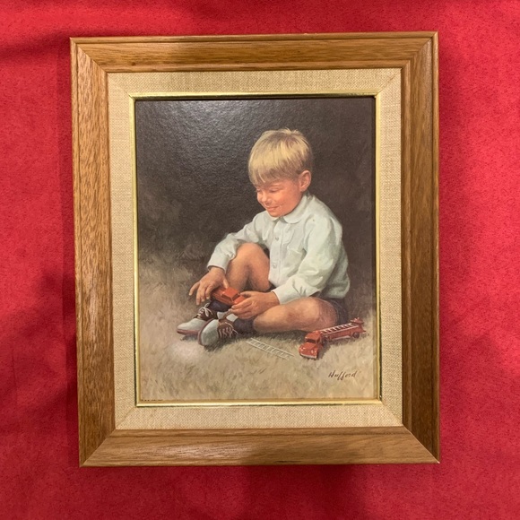 Nick Hufford | Wall Decor | Vintage 95s Nick Hufford Boy Playing With ...